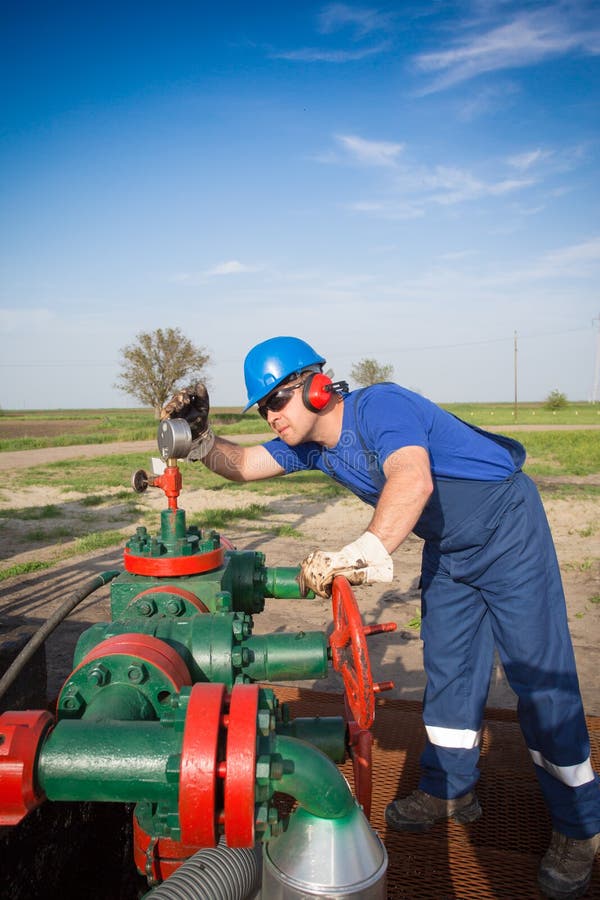 Operator in the Oil and Gas Field Stock Photo - Image of storage ...