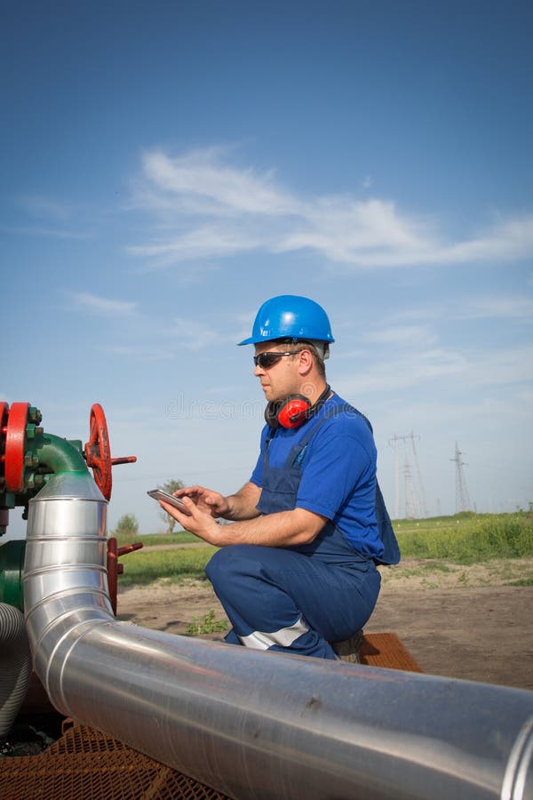 Operator in the Oil and Gas Field Stock Image - Image of production ...