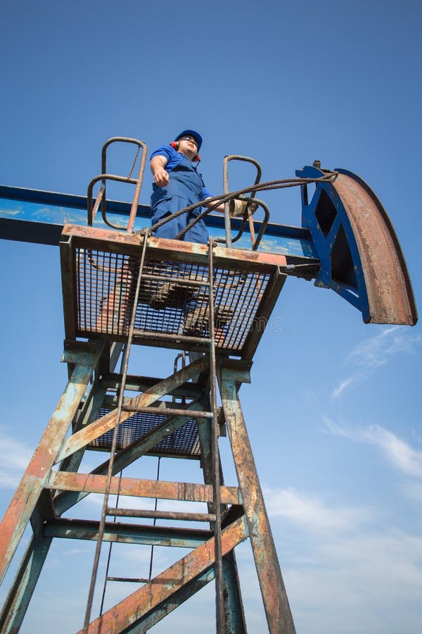 Operator in the Oil and Gas Field Stock Image - Image of helmet, plant ...