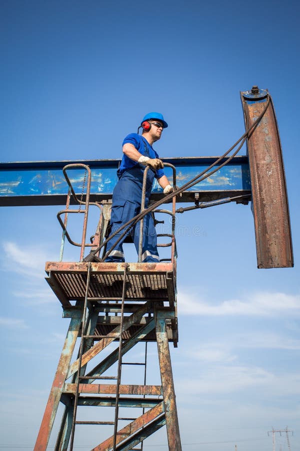 Operator in the Oil and Gas Field Stock Image - Image of production ...