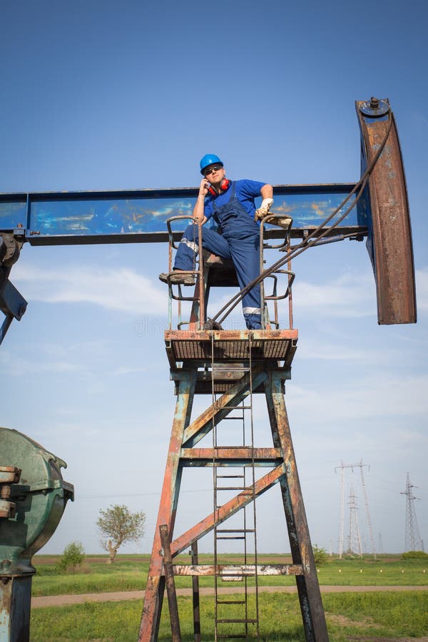 Operator in the Oil and Gas Field Stock Image - Image of fuel, group ...