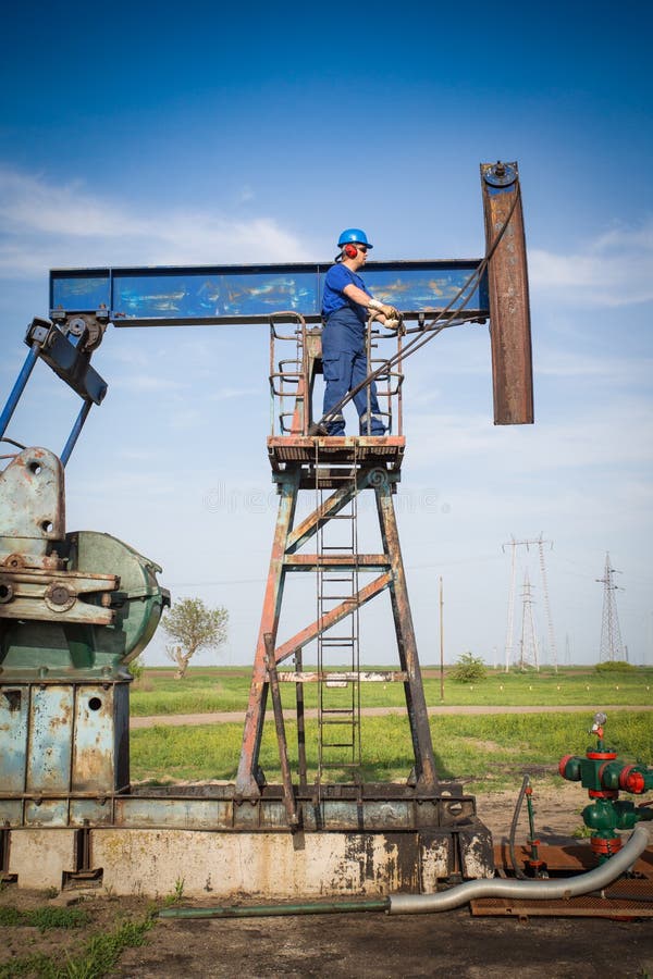 Operator in the Oil and Gas Field Stock Image - Image of metal, power ...