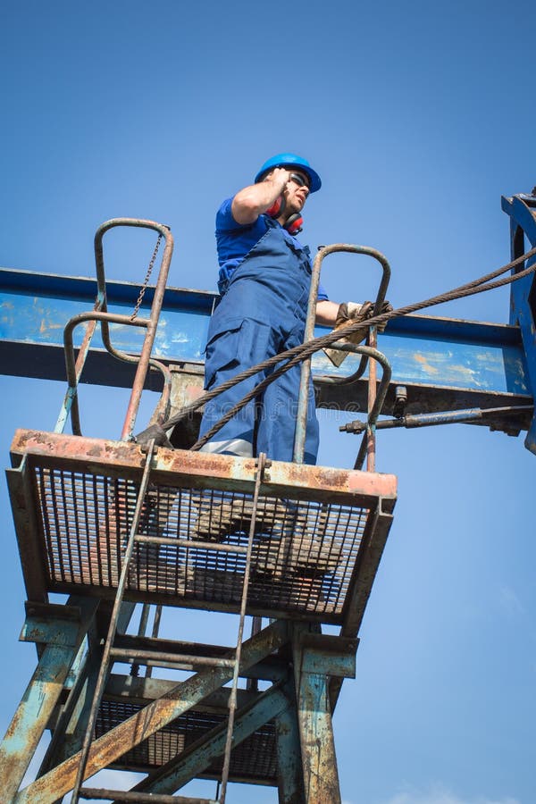 Operator in the Oil and Gas Field Stock Image - Image of engineering ...