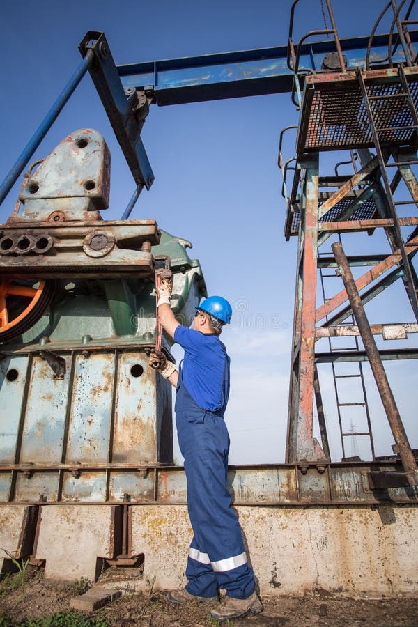 Operator in the Oil and Gas Field Stock Image - Image of pollution ...