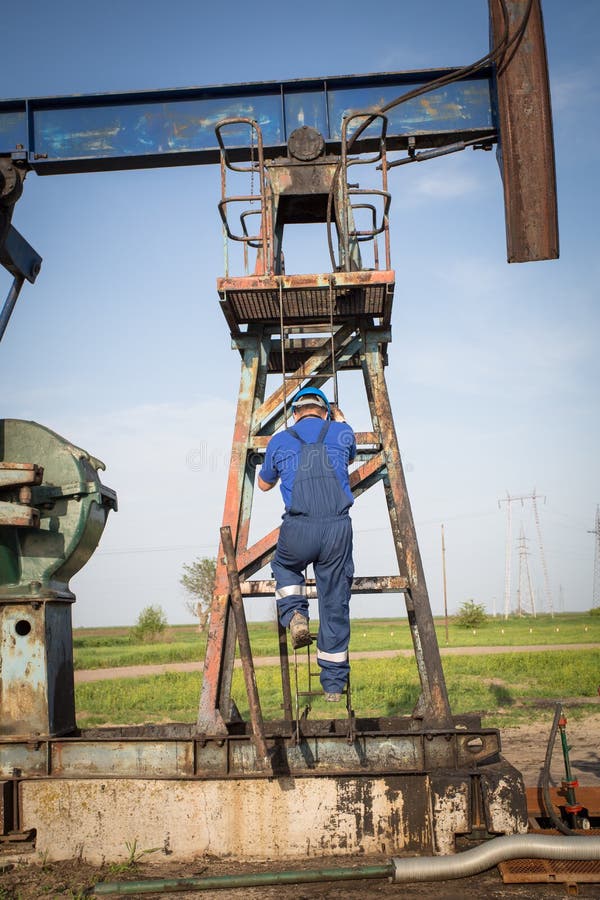 Operator in the Oil and Gas Field Stock Image - Image of production ...