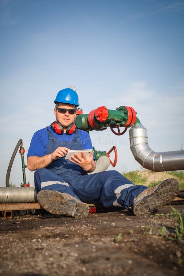 Operator in the Oil and Gas Field Stock Image - Image of building ...
