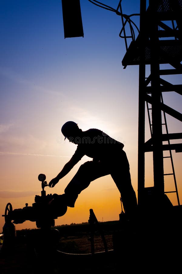 Operator in the Oil and Gas Field Stock Image - Image of production ...