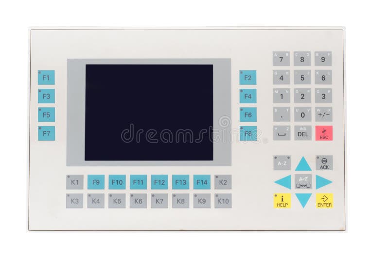 CNC operator panel stock image. Image of industry, mill - 61702177