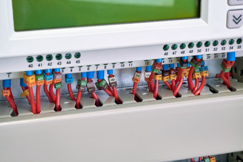 Operator Panel or Controller with Wires Connected To it with Marking ...