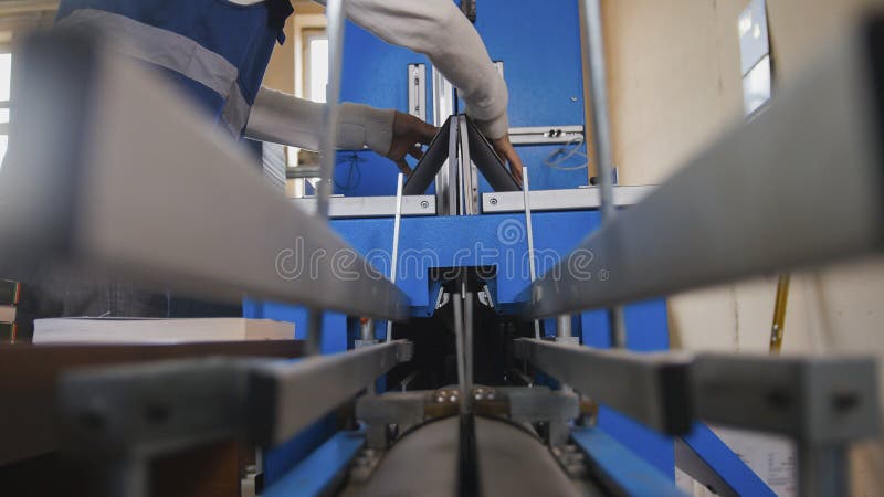 The Operator of Printing Production is Engaged in Printing Stock Image ...