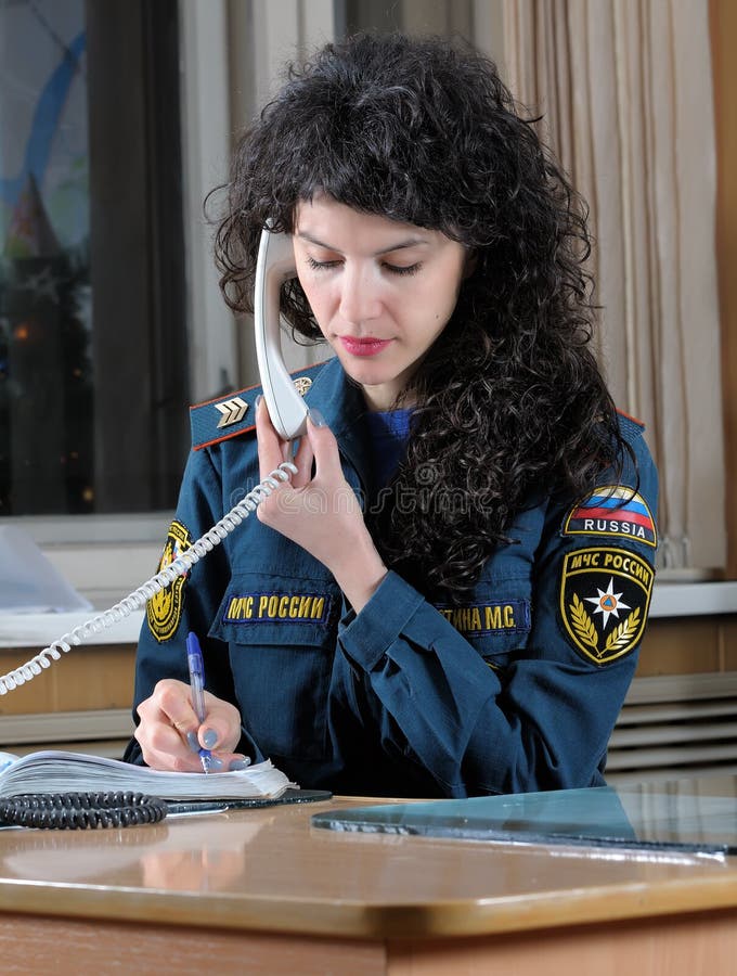 The Operator Receives a Call Rescue Services Stock Photo - Image of ...