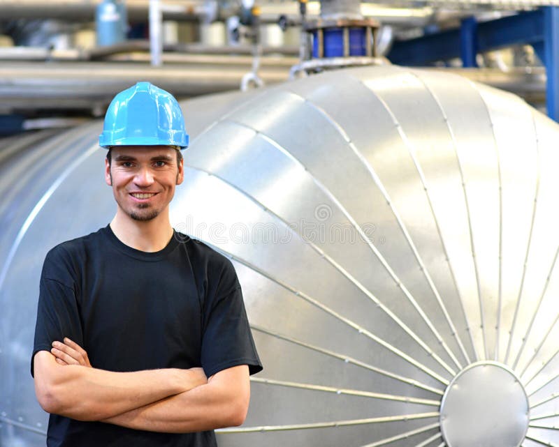 Operator Repairs a Machine in an Industrial Plant with Tools Stock ...