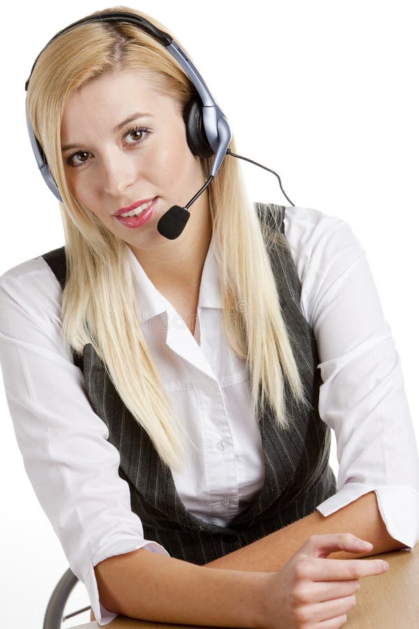Operator s portrait stock photo. Image of call, blonde - 10507916
