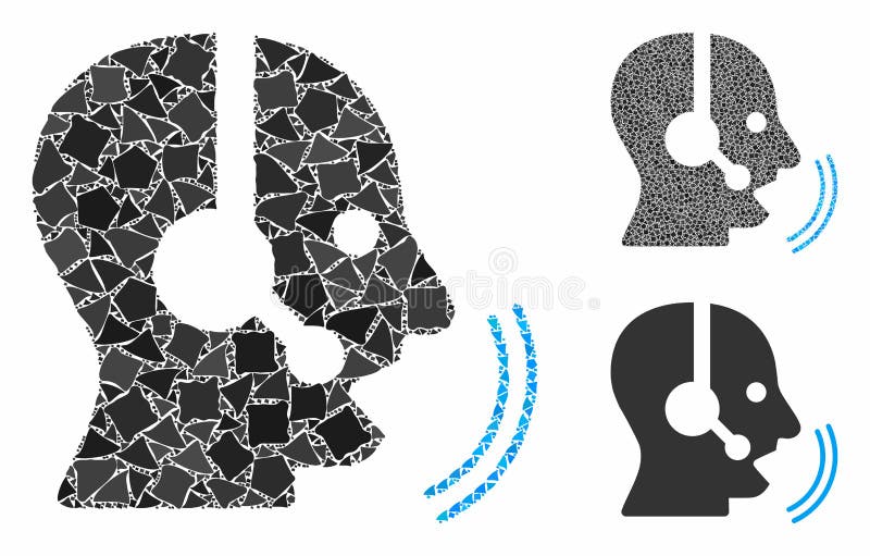 Operator Speech Composition Icon of Abrupt Parts Stock Vector ...