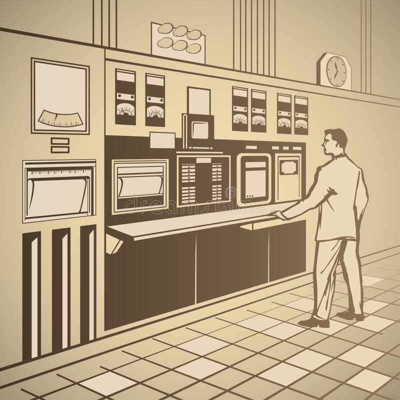 Operator standing stock vector. Illustration of office - 41290895