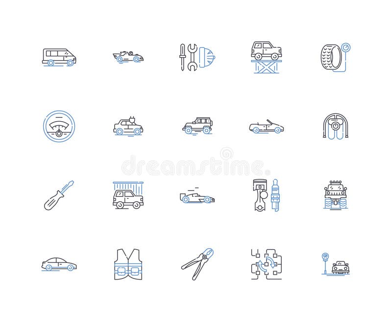 Operator Station Line Icons Collection Control Console Automation