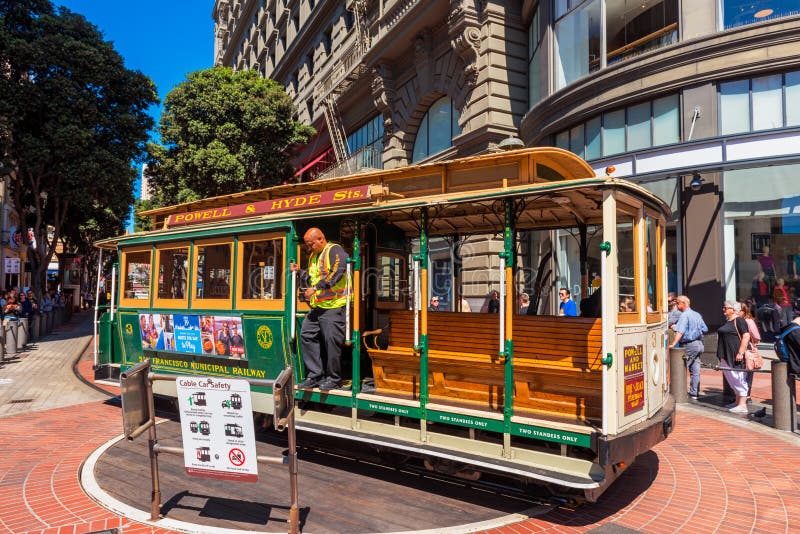 Cable Car on Turntable, San Francisco Editorial Photography - Image of ...