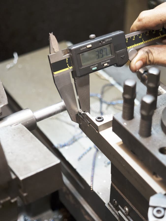 Operator Turning Mold Parts by Manual Lathe Stock Image - Image of ...