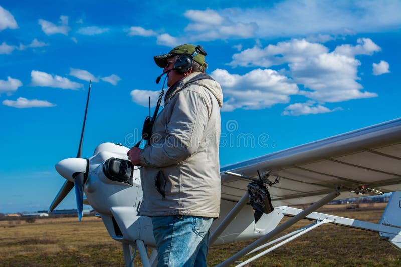 An Operator with an Unmanned Airplane on the Runway Editorial Image ...