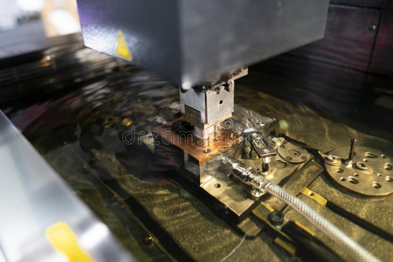 Operator Use EDM Electrod To Make Precision Mold and Die Stock Image ...
