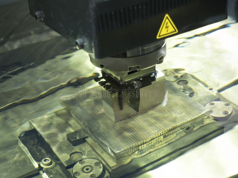 Operator Use EDM Electrod To Make Precision Mold And Die Stock Photo ...