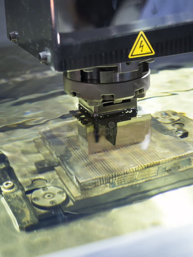 Operator Use EDM Electrod To Make Precision Mold and Die Stock Image ...