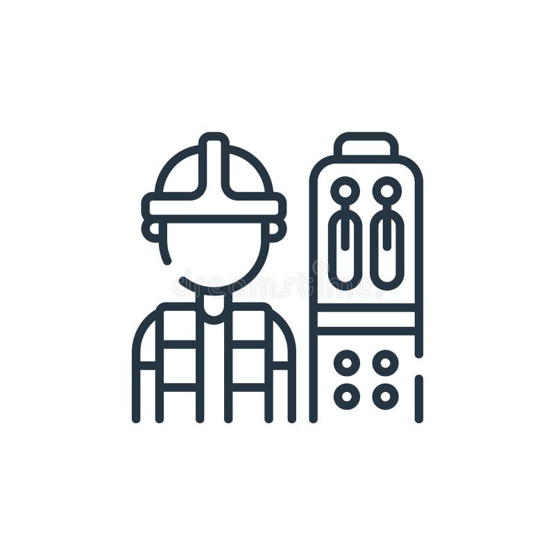 Operator Vector Icon Isolated on White Background. Outline, Thin Line ...