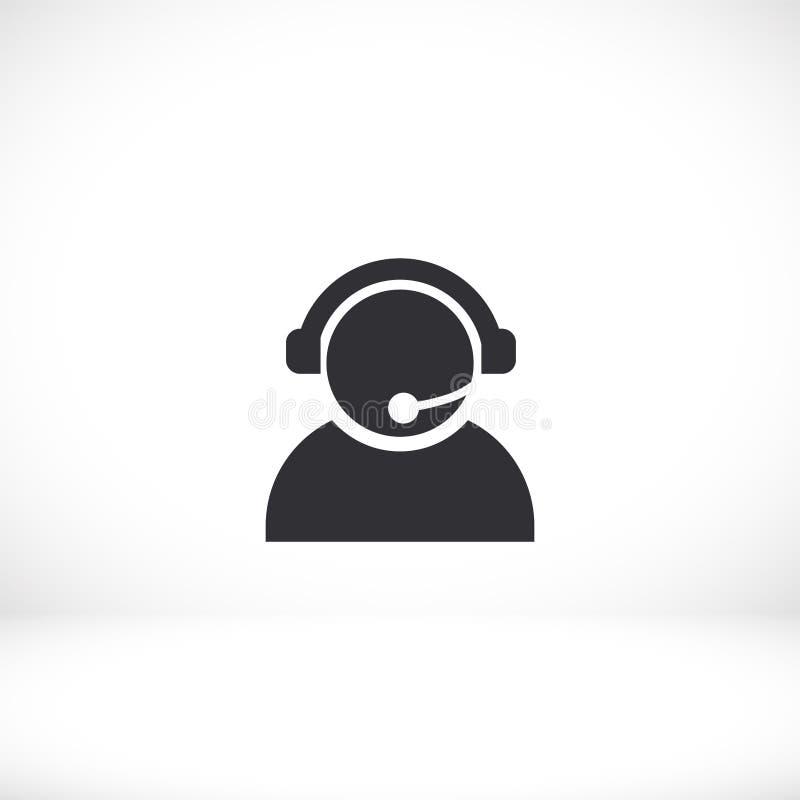 Operator in Web. Icon. Vector Eps 10. Image of Man Flat Design Stock ...