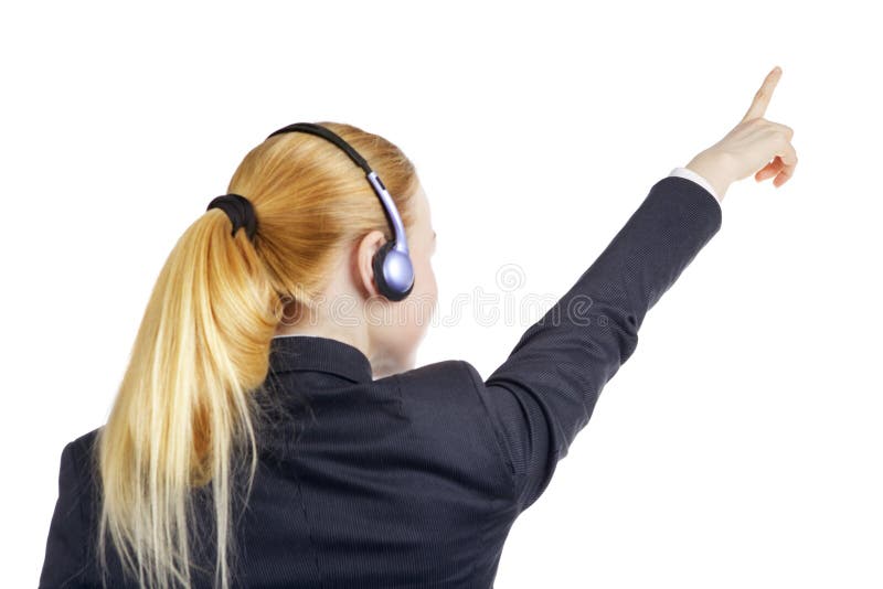 Operator woman in panic stock image. Image of hold, operator - 17696317