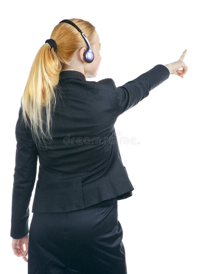 Operator woman in panic stock image. Image of hold, operator - 17696317