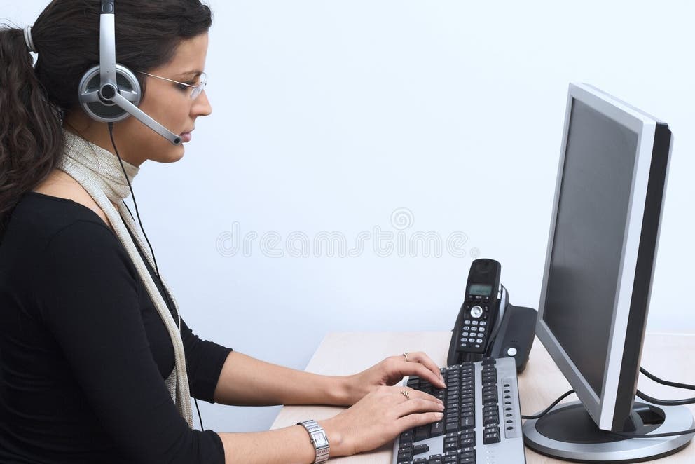 Operator at work stock image. Image of assistant, elegance - 1459341