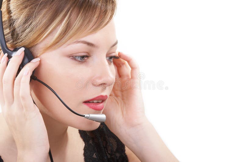 Operator girl stock photo. Image of helpful, operator - 1582706