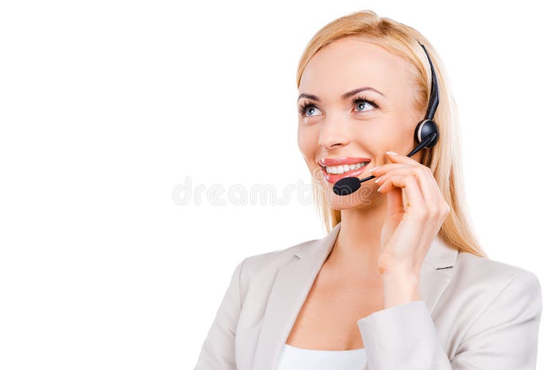 Confident Customer Service Representative. Stock Image - Image of ...