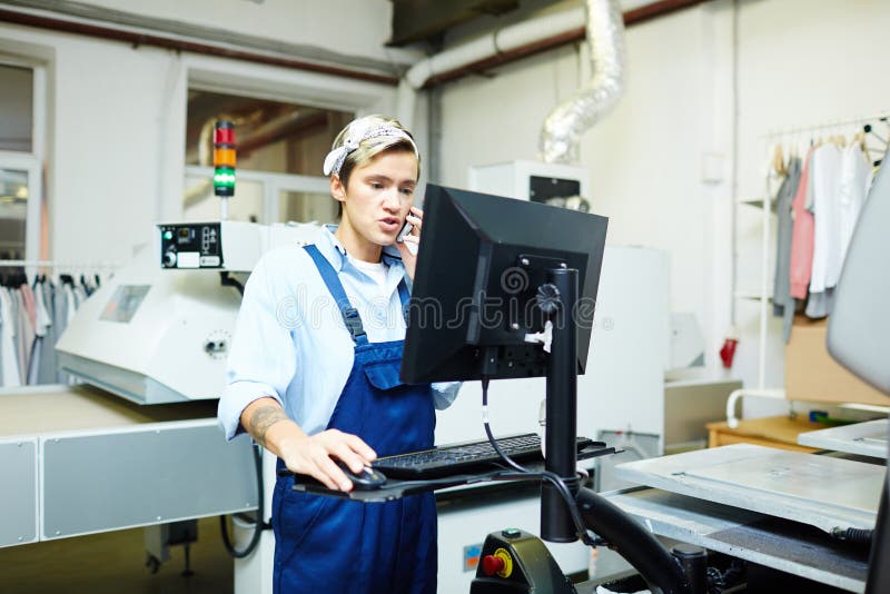 Operator at work stock photo. Image of calling, attractive - 4719896