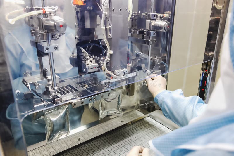 Operator Work on Infusion Pharmaceutical Industry Stock Image - Image ...