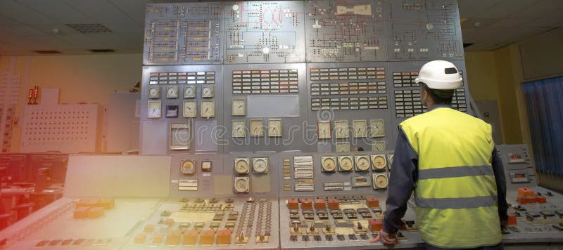 Operator at Work Place in the System Control Room Stock Image - Image ...