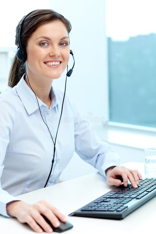Operator at work stock photo. Image of calling, attractive - 4719896