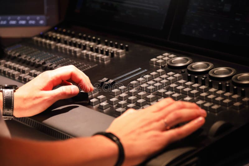CNC Control Console of Industrial Machining Center Stock Photo - Image ...