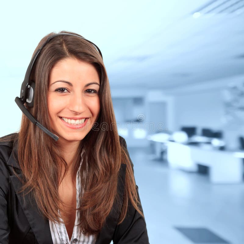Operatore Della Femmina Della Call Center Fotografia Stock - Immagine ...