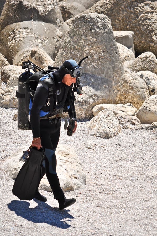 Operatore Subacqueo Di Scuba Fotografia Stock Editoriale - Immagine di ...