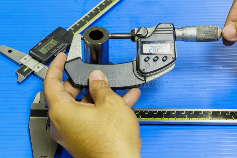 Operator Prepare Measuring Equipment To Inspection Mold and Die Stock ...