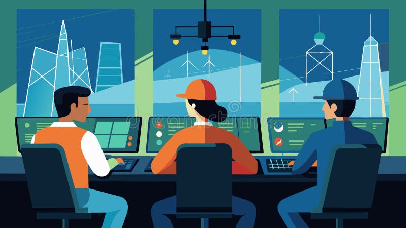 The Operators Sit at Their Stations Their Eyes Darting from Screen To ...