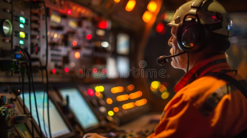 The Operators Wear Headsets As they Communicate with Each Other and ...