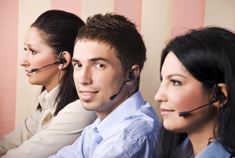 Customer service teamwork stock image. Image of corporate - 10931475