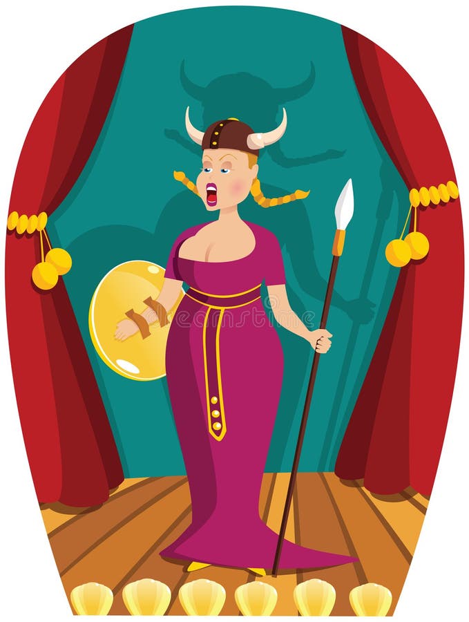 Operazanger op stadium vector illustratie. Illustration of ...