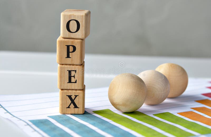 OPEX - Acronym on Wooden Cubes on a Graph Background Stock Image ...