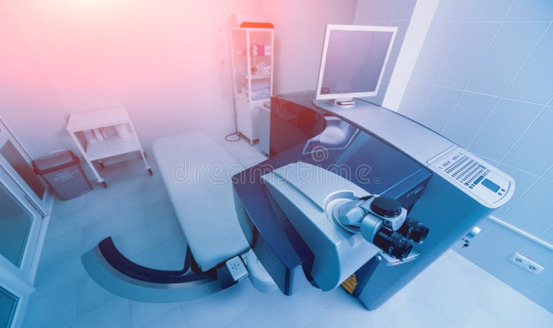 Ophthalmic Laser System in Eye Surgery Clinic. Laser Treatmnet for ...