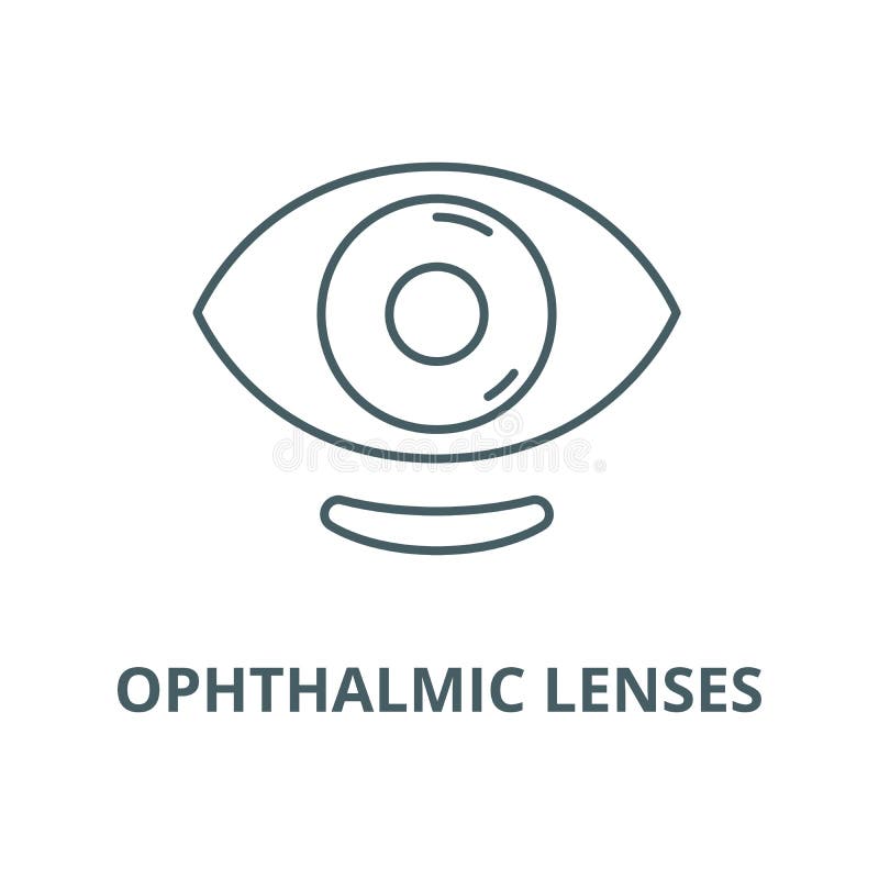 Ophthalmic Lenses Vector Line Icon, Linear Concept, Outline Sign ...