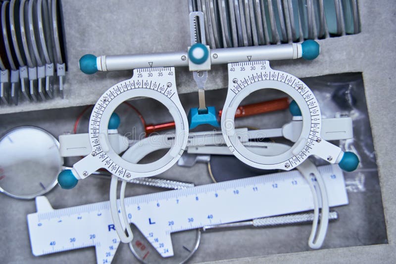 Ophthalmic Testing Device for Eye Examination in Clinic Stock Image ...
