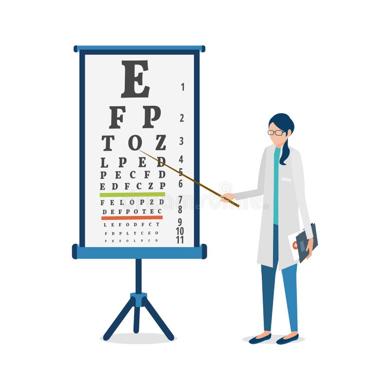Ophthalmologist stock vector. Illustration of chart - 126871586